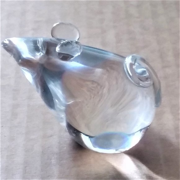 Vintage | Art | Mouse Paperweight Sculpture Clear Glass Vtg Mice Ornate ...